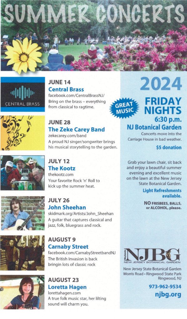 Concerts | New Jersey Botanical Garden